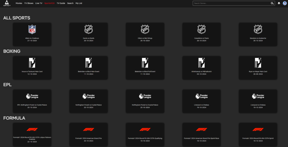 Web Player - Apollo TV Canada
