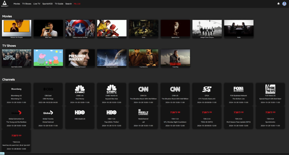 Web Player - Apollo TV Canada